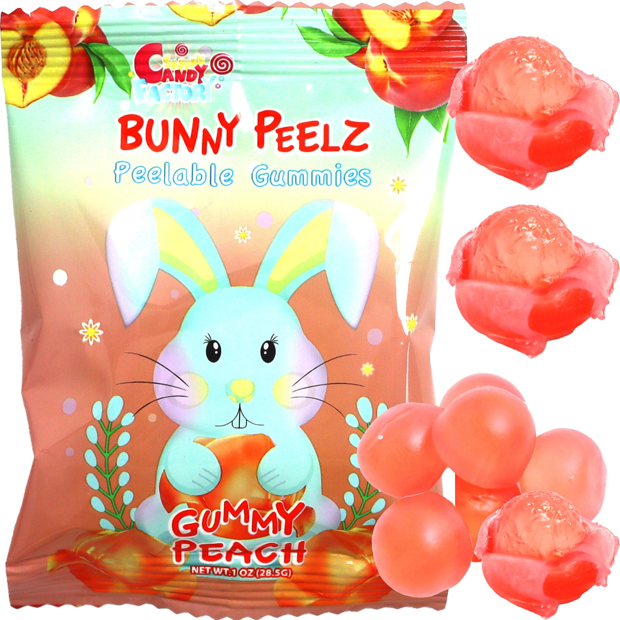Peelable Peach Gummies - Sarah's Candy Factory | Anna and Sarah