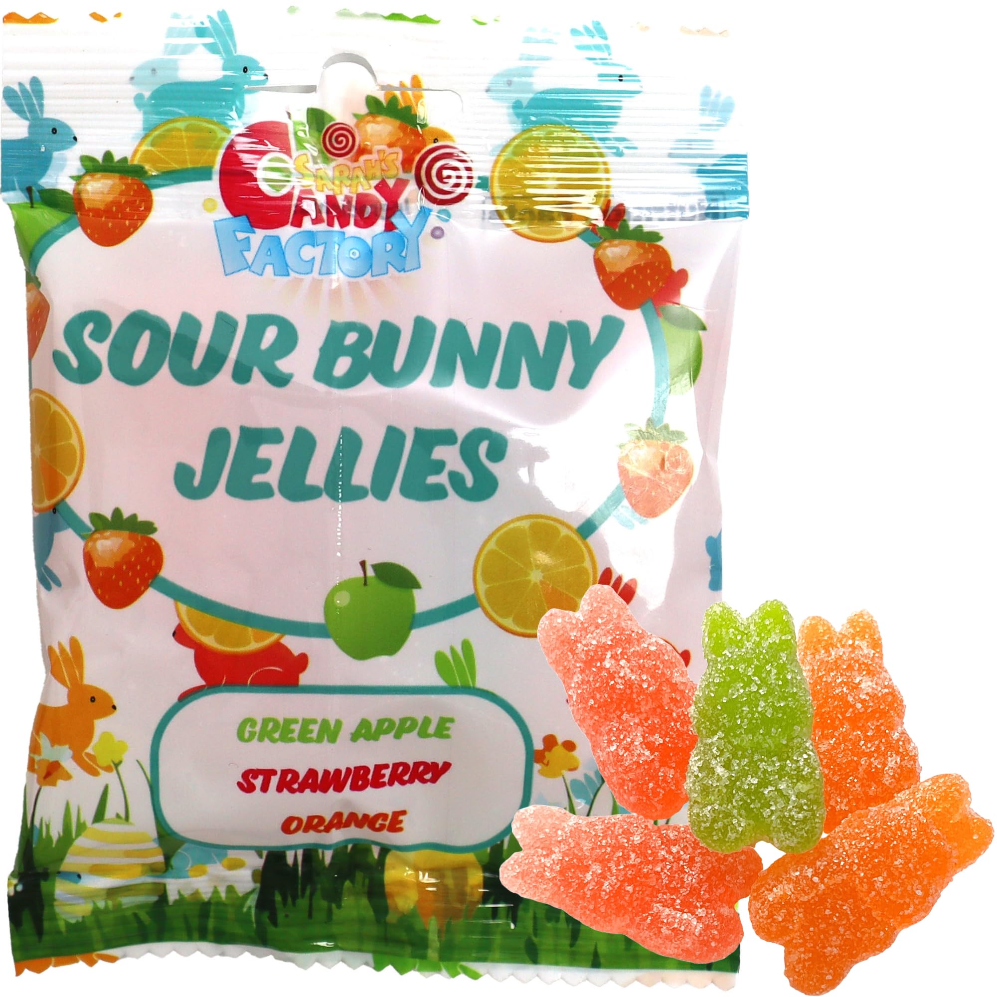 Sarah's Candy Factory Easter Sour Bunny Gummies - 8 Pack | Anna and Sarah