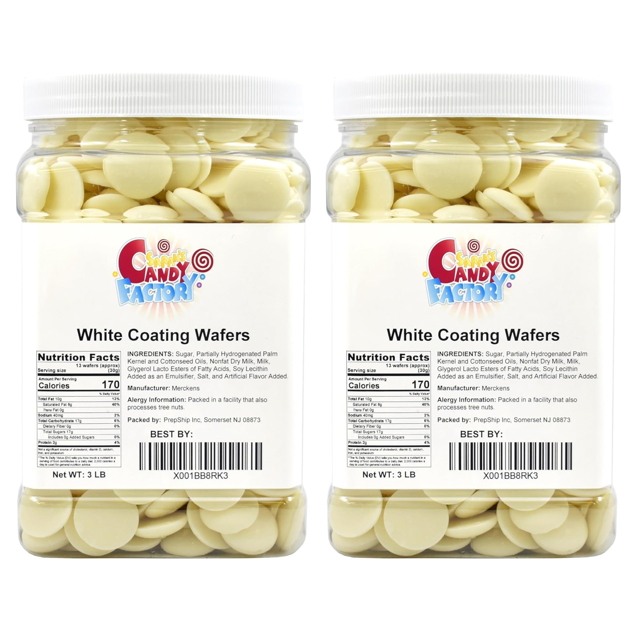 Sarah's Candy Factory White Chocolate Melting Wafers - 3 lbs 2 Pack ...
